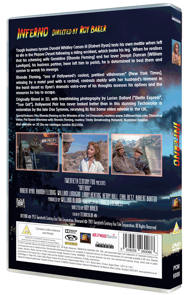 Inferno 1953 - DVD - Rhonda Fleming and Robert Ryan in a tale of ...