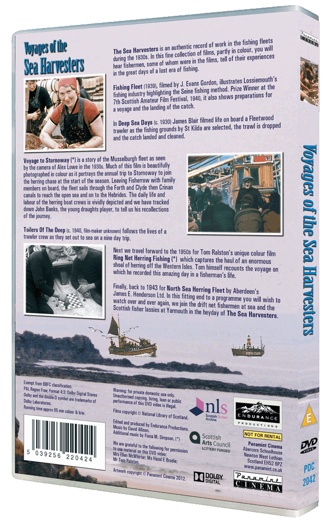 Voyages of the Sea Harvesters DVD. Tales of The Scottish herring fleets ...